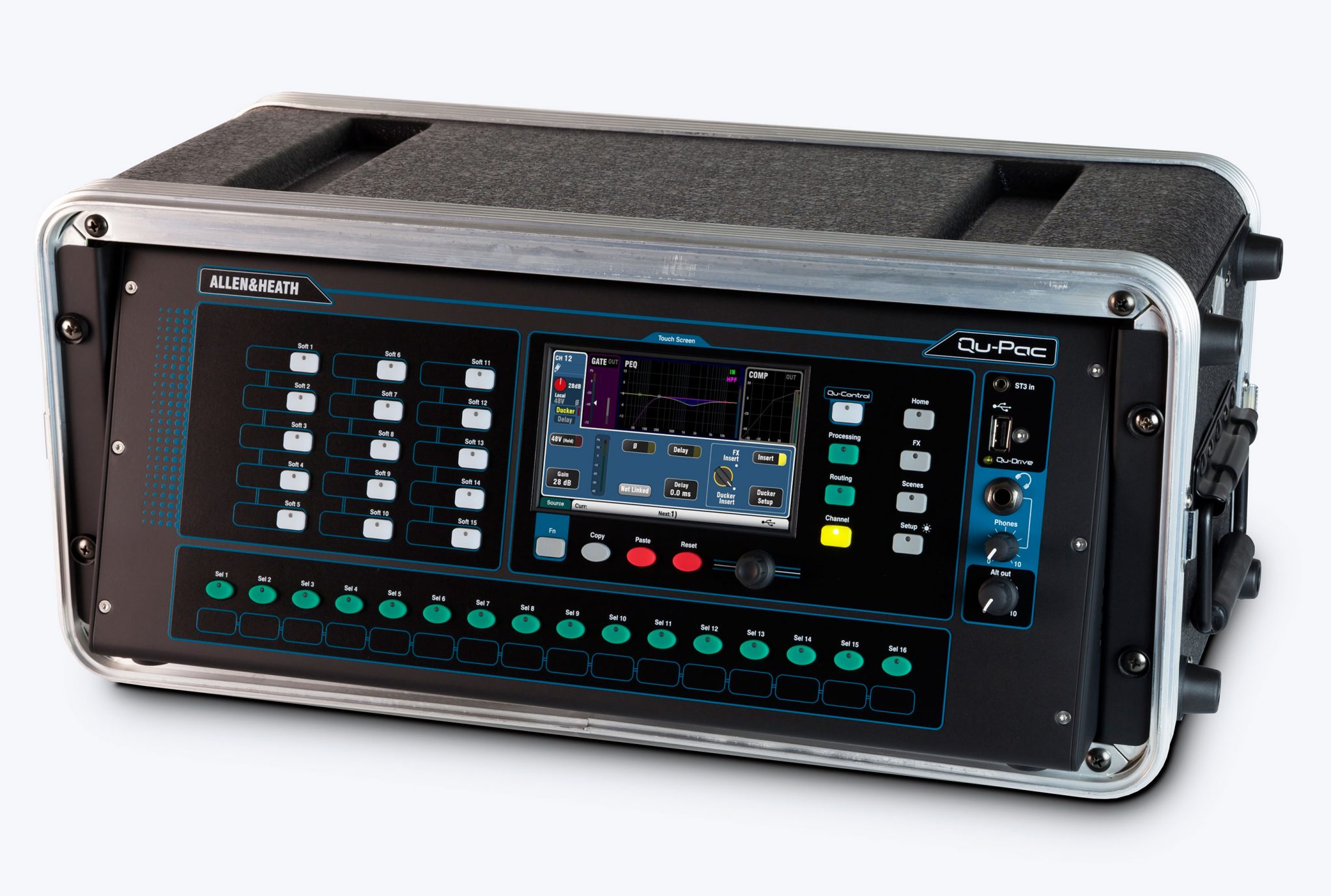 Allen & Heath QU-PAC portable rack digital mixer met 5" – R.F. Systems