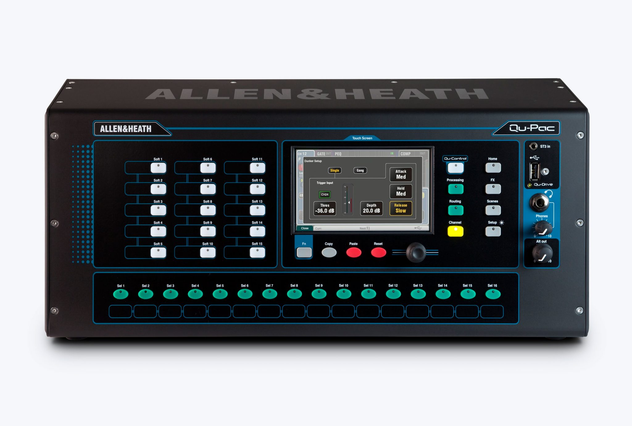 Allen & Heath QU-PAC portable rack digital mixer met 5" – R.F. Systems