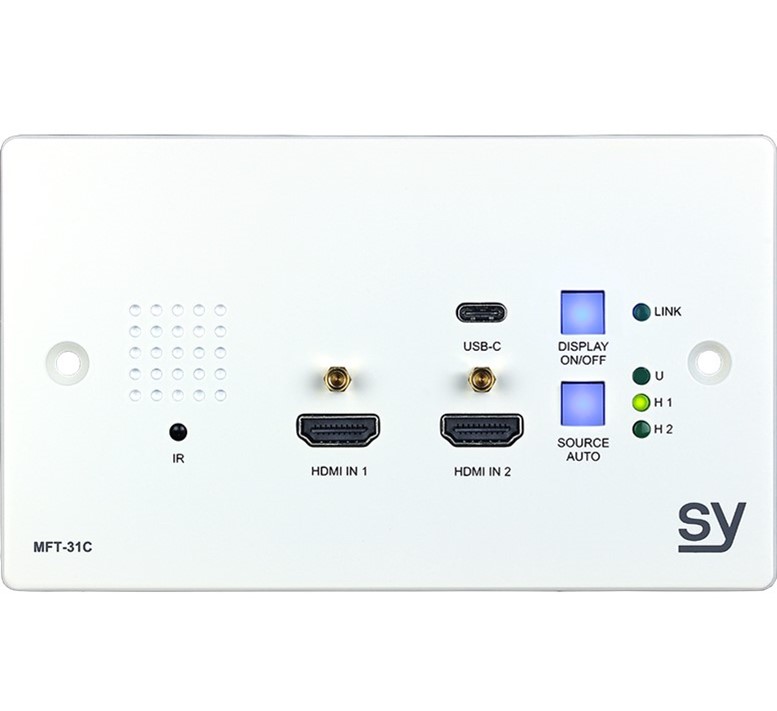 SY video input module met USB-C en HDMI met HDBT tot 75m – R.F. Systems