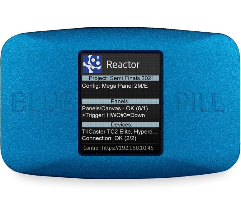 Skaarhoj Blue Pill V-1 met Reactor software – R.F. Systems